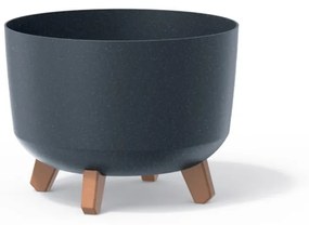 PROSPERPLAST Květináč - GRACIA Eco Wood Průměr: 29 cm, Barva: antracit