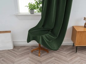 Zatemňovací závěs DUNES VELVET 140x250 cm, tmavě zelený Zavěšení: Kovové kroužky