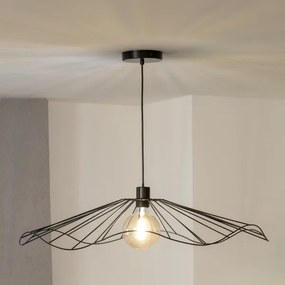 Brilagi - LED Lustr na lanku CERIA WIRE 1xE27/40W/230V pr. 80 cm černá