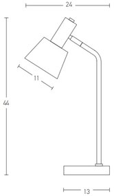 Zambelis 20220 - Stolní lampa 1xE14/25W/230V šedá