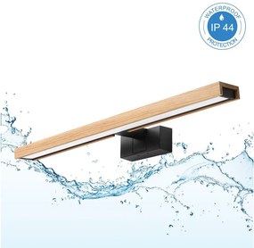 BRILAGI - LED Koup osvět zrcadla 3v1 WOODY MIRROR LED/12W/230V IP44 černá/dub