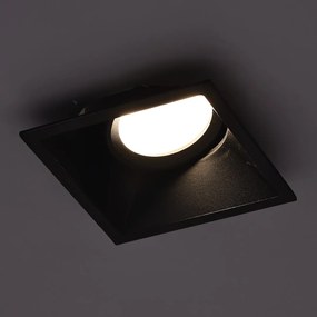Podhledové svítidlo Square3, 1x černé kovové stínítko, (možnost polohování), b