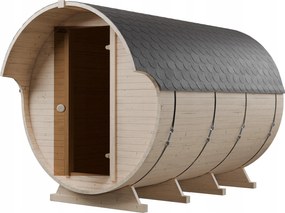 Zahradní sauna Beczka 340 с m s předsíní, sada pro samostatnou montáž