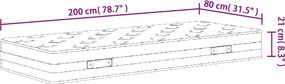 vidaXL Matrace s bonnellovými pružinami medium 80 x 200 cm [372953]