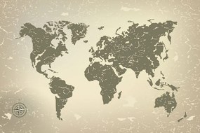 Obraz stará mapa světa na abstraktním pozadí Varianta: 120x80