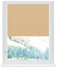 Dekodum Klasická mini roleta v bílé kazetě, barva látky Písek Šířka (cm): 57, Výška (cm): Standardní (do 150 cm), Strana mechanismu: Práva