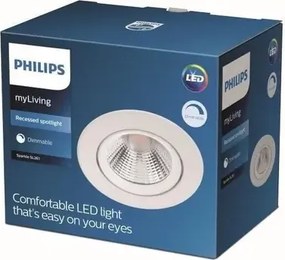 Philips Sparkle bílá / Podhledové LED svítidlo / 1x5,5W / 350lm / 2700