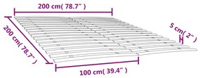 Lamelové rošty postele s 34 lamelami 2 ks 100 x 200 cm - Default Title