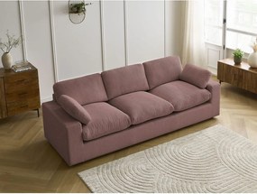 Růžová manšestrová pohovka 250 cm Belair – Bobochic Paris