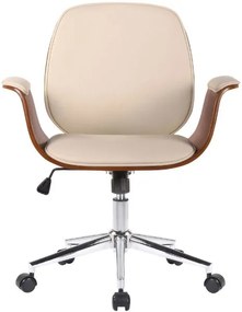 Kancelářská židle Mina ořech/krém