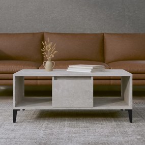 Konferenční stolek betonově šedý 90x50x36,5 cm kompozitní dřevo