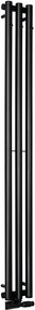 Sapho Sapho, PILON topné těleso 196x1800mm, se 3 háčky, černá mat, IZ128T