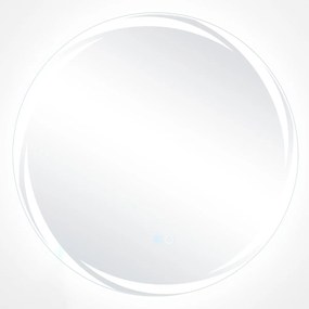 Costway Koupelnové zrcadlo LED s osvětlením 60 cm kulaté koupelnové