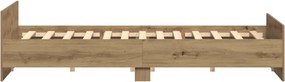 Rám postele Artisanový dub 203 x 203 x 50 cm Kompozitní dřevo 3329304
