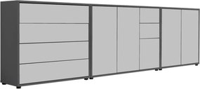 XXXLutz ŠIROKÁ KOMODA, antracitová, bílá, 263,5/73/33 cm MID.YOU - Široké komody - 001067013003