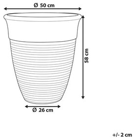 Šedý květináč ⌀50 cm KATALIMA Beliani