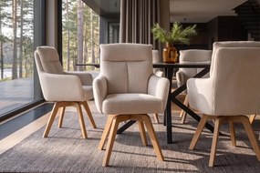 Designová otočná židle Maddison béžový manšestr