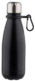 Altom Nerezová láhev na vodu s karabinkou 350 ml, černá