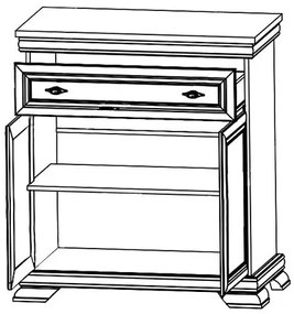 KORA s | komoda KK1 | 88 cm | samoa king