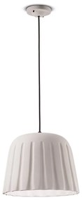Závěsná lampa Madame Gres keramická výška 30 cm, bílá