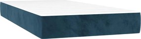 Box spring postel s matrací tmavě modrá 120x190 cm samet 3269853