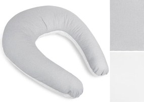 Bellatex Povlak na kojicí polštář na zip Šedá,Bílá 180 cm, po obvodu