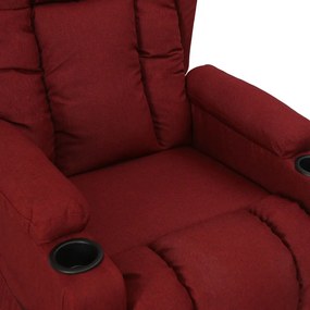 Polohovací křeslo vínové textil 339051