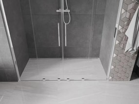 Mexen Velar L Duo, posuvné sprchové dveře do otvoru 200 cm, 8mm čiré sklo, chromová, 871-200-003-02-01