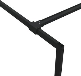 Sprchová zástěna walk-in černá 90 x 195 cm čiré ESG sklo 152146