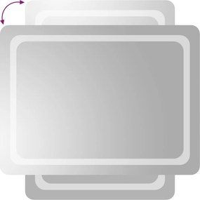Koupelnové zrcadlo s LED osvětlením 60 x 80 cm 3154096