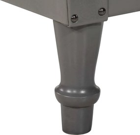 Klubové křeslo šedé pravá kozí kůže 286618