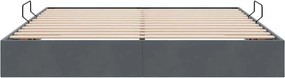 Postel s úložným prostorem Tmavě šedá 180 x 200 cm Samet 3370128