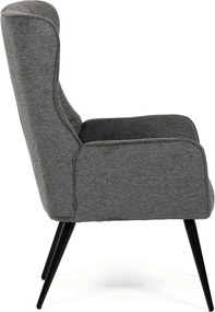 Relaxační křeslo ušák WIPPY - šedá látka