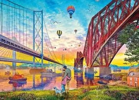 GIBSONS Puzzle Tři mosty nad řekou / 1000 dílků / 68 × 49 cm