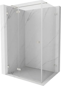 Mexen Lunar T, výklopný levý sprchový kout 140 x 90 cm, 8mm čiré sklo, ocelový profil, 834T-140-090-97-00-L