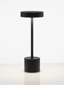 NV 9002864 Venkovní stolní lampa FUMO černý hliník a akryl LED 2W 3000K 3000K 220-240V 163st. IP54 vypínač na těle / USB kabel - NOVA LUCE