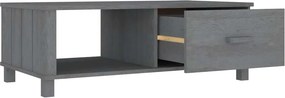 Konferenční stolek HAMAR tmavě šedý 100 x 55 x 35 cm borovice 340454