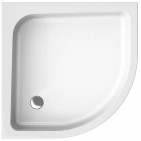 Polimat Čtvrtkruhová krylátová sprchová vanička Pako 2 80x80 (90x90) Barva: Bílá, Rozměry (cm): 80x80