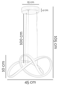 ONLI - LED Lustr na lanku DAFNE LED/30W/230W 4000K černá