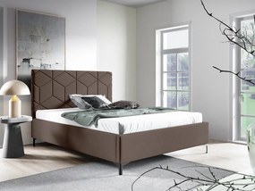 Eka Čalouněná postel BOX+ 120x200 cm Barva látky Trinity: Černá (Trinity 2316), Úložný prostor: Bez úložného prostoru