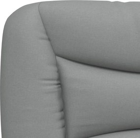 Postel s matrací Hvar světle šedá 200 x 200 cm textil 3208555