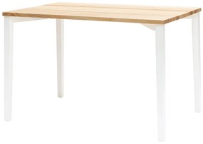OnaDnes -20% Dřevěný jídelní stůl RAGABA TRIVENTI 120 x 80 cm s bílou podnoží
