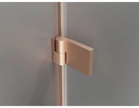 Mexen Lunar-B Duo výklopný sprchový kout 100 x 70 cm, čiré sklo, měděná matná, 832-100L-070P-65-00