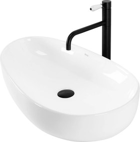 Rea Sandra, umyvadlo na desku 650x400x130 mm, bílá lesklá, REA-U8423
