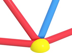 Outsunny Geometrická Lezecká Dómová Struktura pro Dětské Hřiště pro Děti ve Věku 3-8 let s UV-Odolným Kovovým Rámem, Nosnost 180 kg pro Zahradu, Pati…