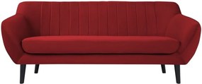 Červená sametová pohovka Mazzini Sofas Toscane, 188 cm