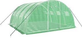 Skleník s ocelovým rámem zelený 16 m² 4 x 4 x 2 m 3188061