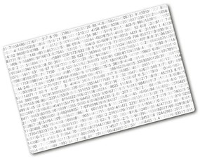 Wallmuralia Kuchyňská deska velká skleněná Binární kod 80x52 cm
