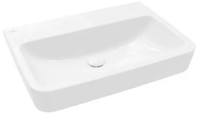 Villeroy & Boch O.novo - Umyvadlo 650x460 mm, bez přepadu, bez otvoru pro baterii, CeramicPlus, alpská bílá 4A41KFR1