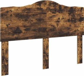 Rám postele s čelo Kouřový dub 140 x 190 cm Kompozitní dřevo 3413607